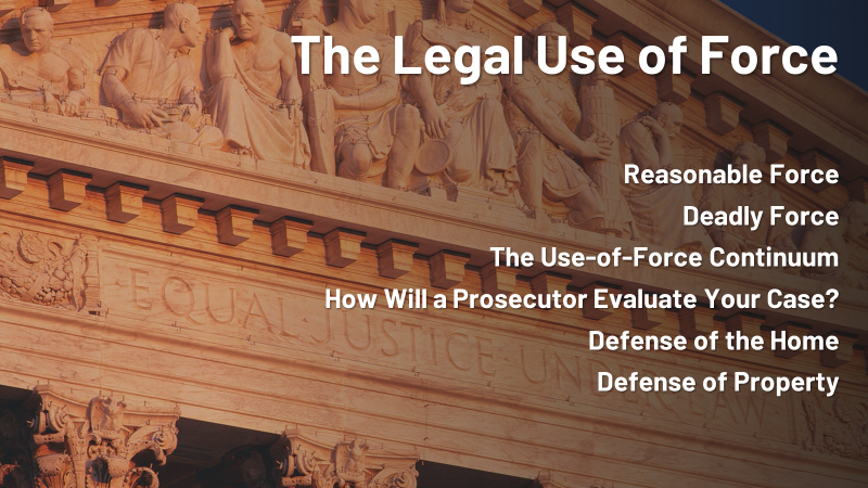 Legal Use of Force, Violent Encounters and Their Aftermaths – Frontier ...